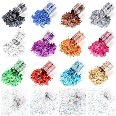 NETSENG16 Boxes Holographic Chunky Glitter Mixed Sizes Nail Sequins ...
