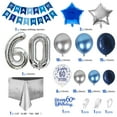 SPECOOL 60th Birthday Party Decorations Men, Royal Blue Balloon Arch Kit with Happy Birthday ...