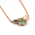 Maya Silver Plated Multi Gemstone Cluster Pendant-Necklace With 16 ...