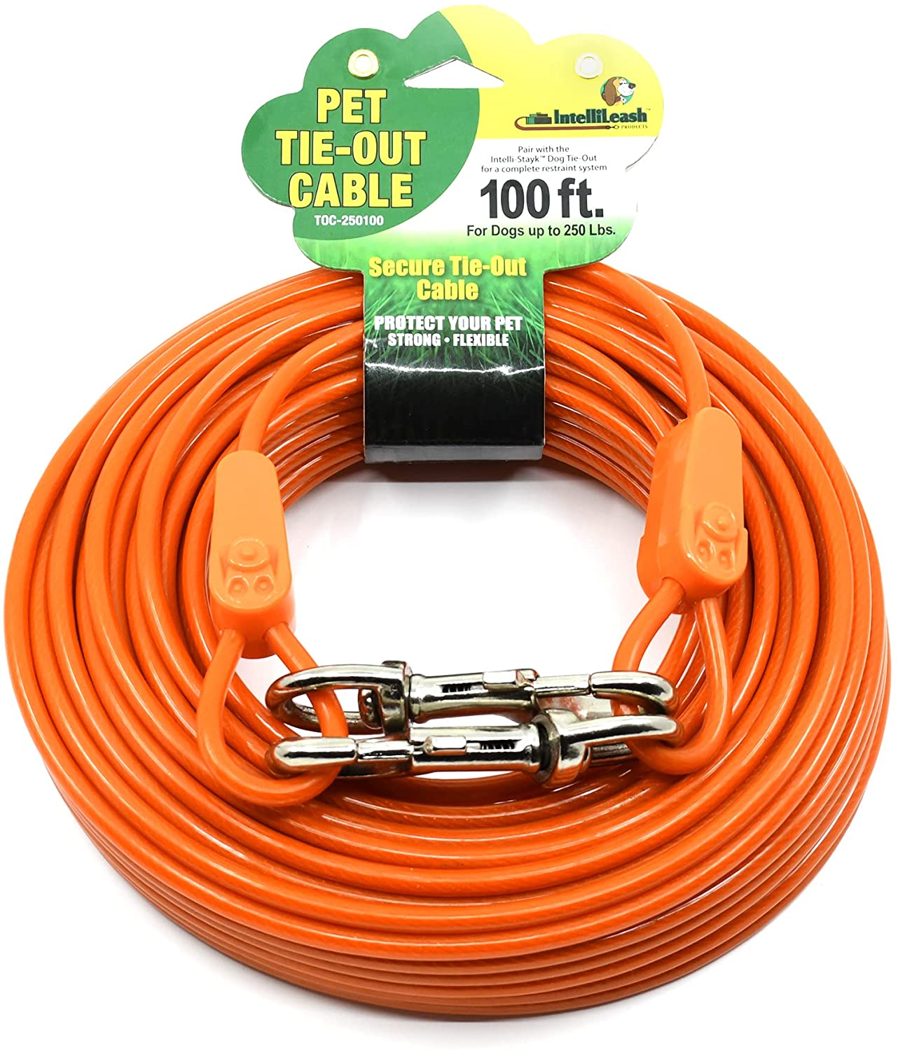 IntelliLeash Products Tie-Out Cable for Dogs. Multiple Sizes and Weight ...