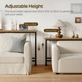 78.7" Console Table with Adjustable Height (27.6"-35.4") and Power Outlet, Skinny Behind Couch ...