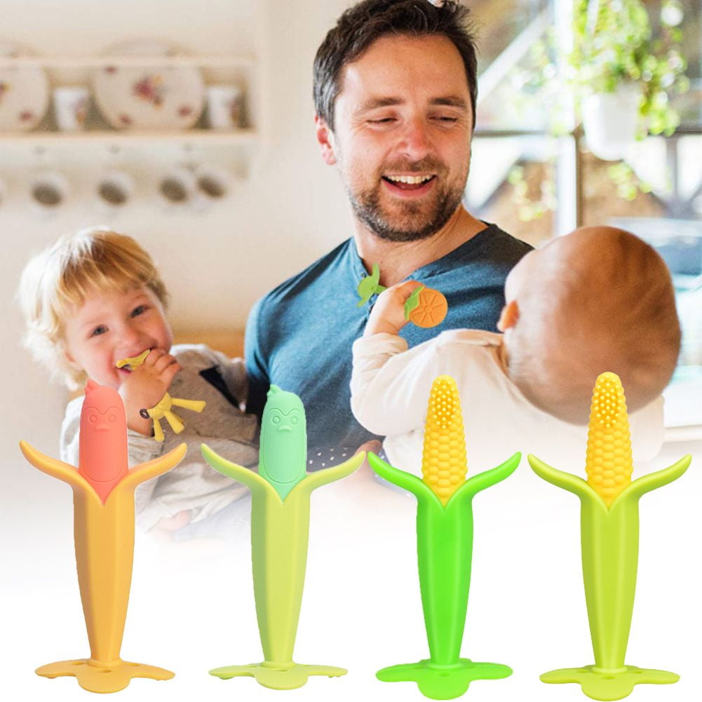 SPRING PARK Cartoon Shape Teethers Silicone Soft Teether for Sensory ...