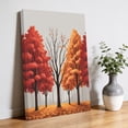 Autumn Forest Canvas Wall Art for Living Room, Fall Watercolor Trees ...