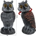 2-Pack Bird Scarecro-WattFake Owl Decoy Sculpture, Rotating Head ...