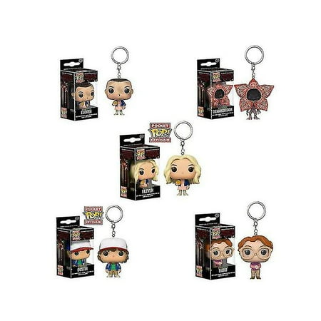 Stranger Things Keychain Figure Pendant Piranha Keychain short hair ...