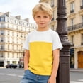 Boys Geometric Color Block Fashion Short Sleeve T-Shirt – Splicing ...
