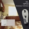 10Pcs Stainless Steel Wall-Mounted Single Hook Heavy Duty Rustproof ...