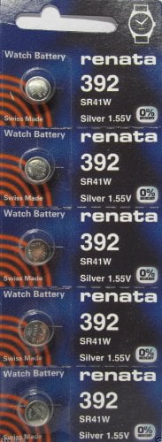 392 Watch battery - Strip of 5 Batteries - Walmart.com