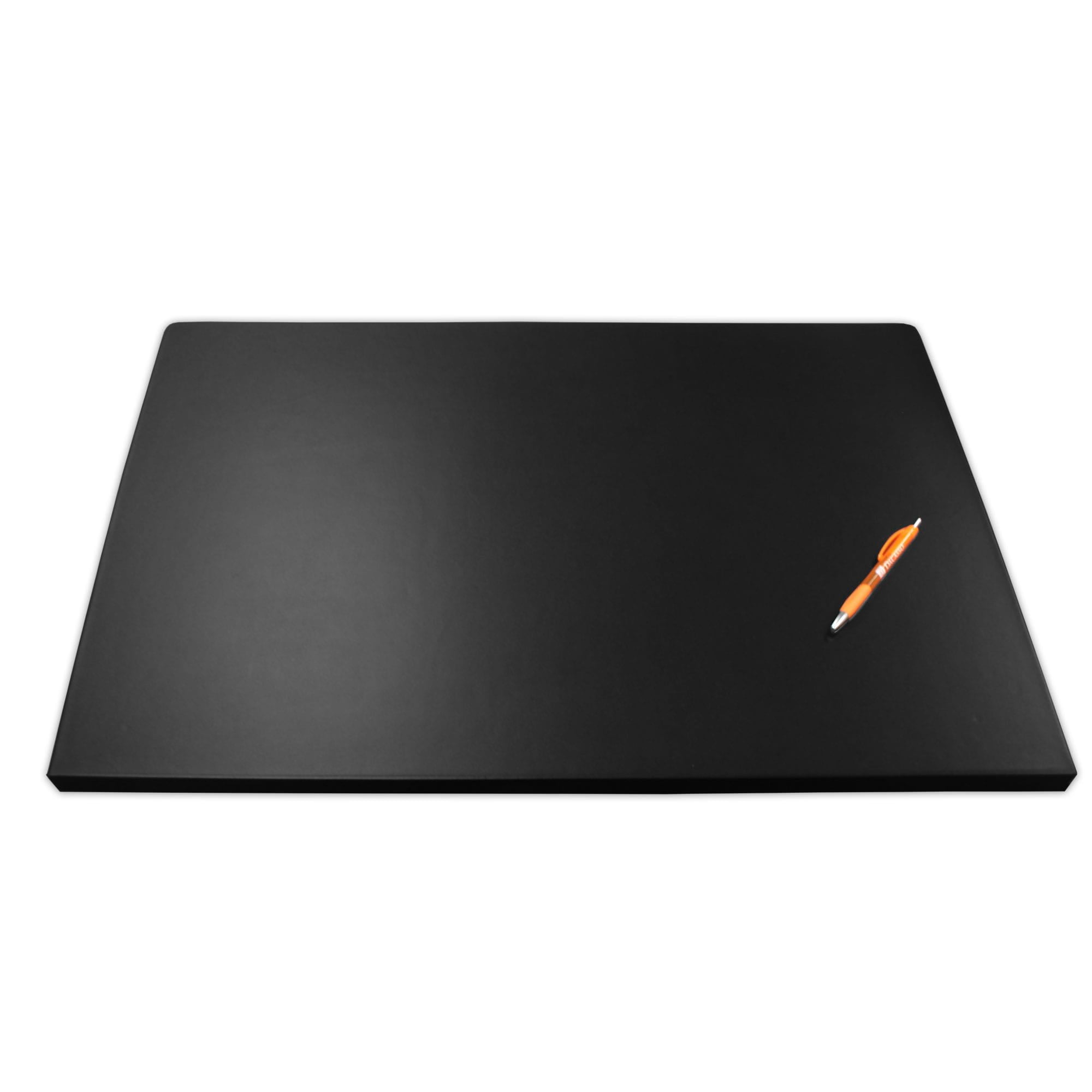 Black Leather 30" x 19" Desk Mat with Fixation Lip - Walmart.com
