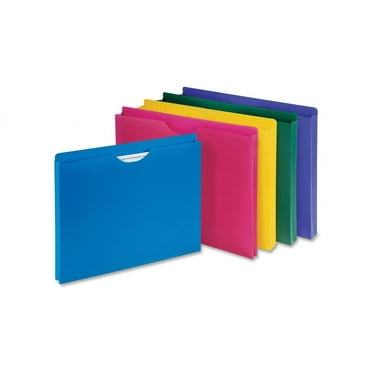 Smead Poly File Pockets 3.5"Exp Asst 4/PK Letter (73500) - Walmart.com