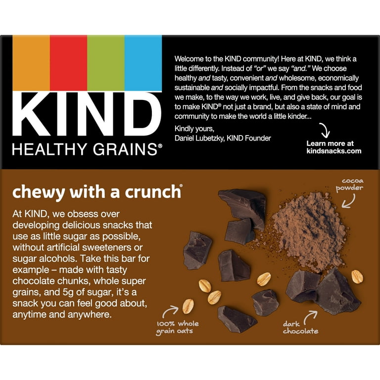 KIND Dark Chocolate Chunk Healthy Grains Bars, 56% OFF