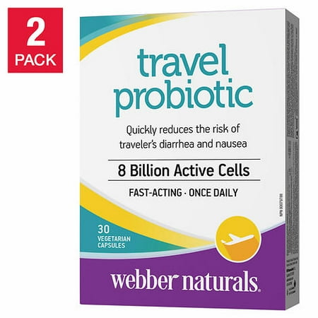 webber naturals Travel Probiotic - 2 x 30 Capsules | Walmart Canada