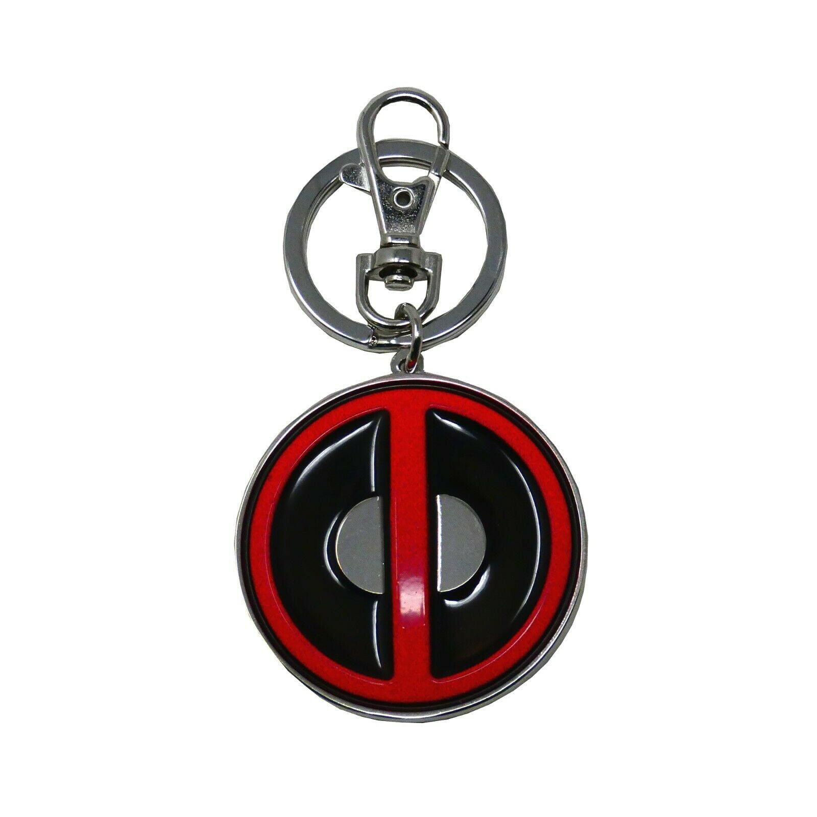Marvel Colored Deadpool Logo Pewter Keychain Key Holder Key Ring ...