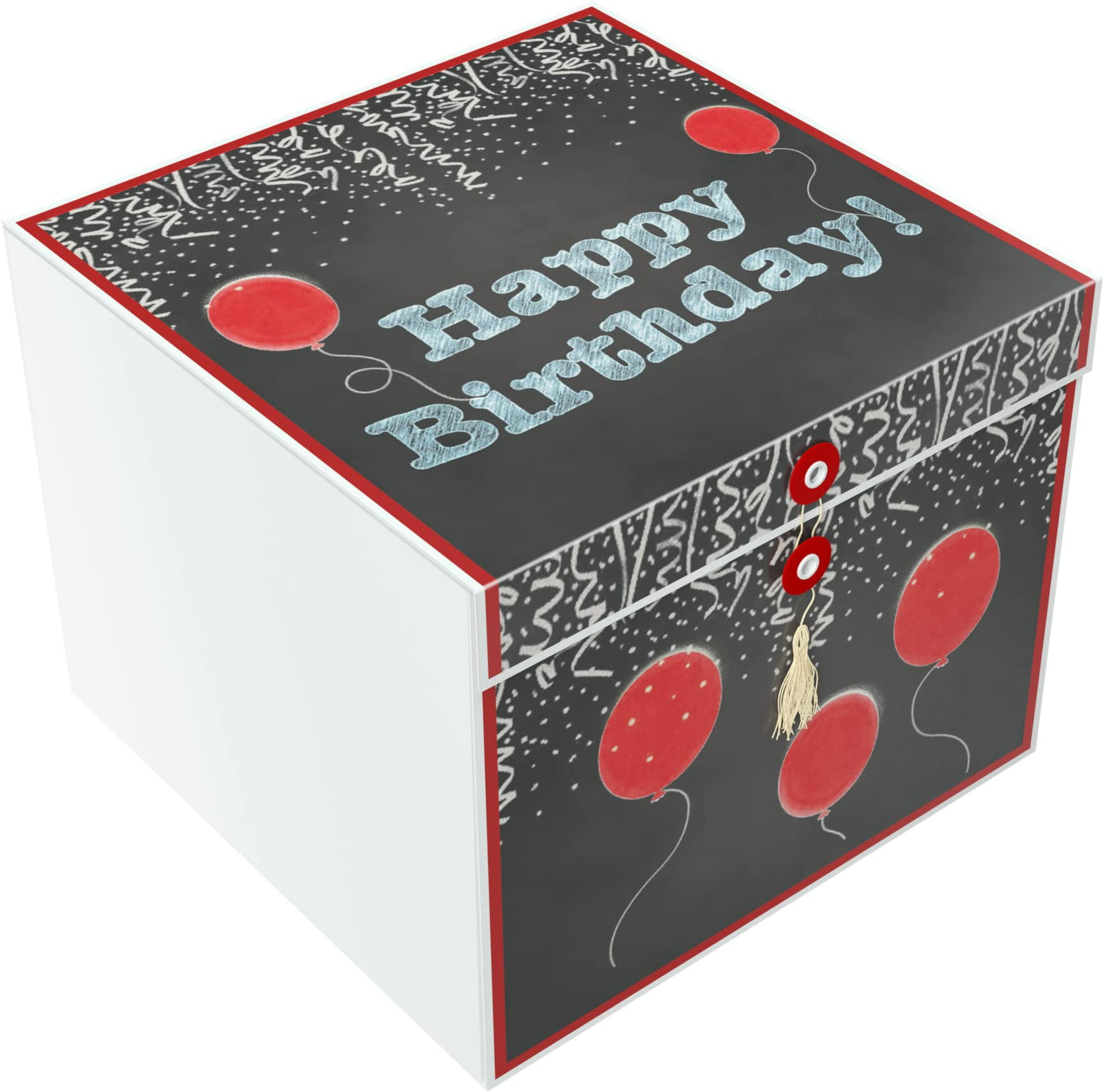 Gift Box with lid, Rita, H.B. Amrita 10x10x8", No Wrapping Needed Pops ...