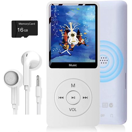 MP3 Player, Music Player with 16GB Micro SD Card, Ultra Slim Music ...