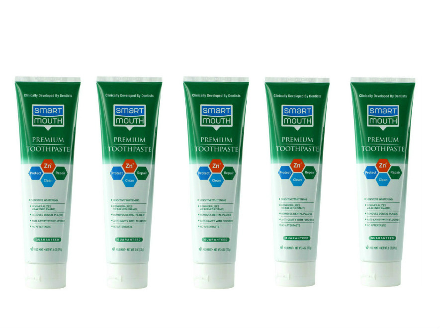 SmartMouth Premium Toothpaste for Elite Oral Health Protection, 6 oz, 5 ...