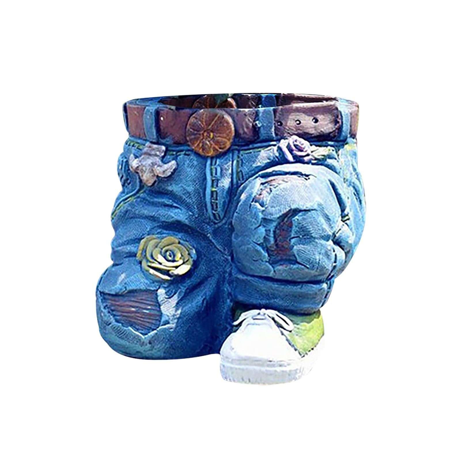 Wovilon Flower Pots Plant Pots Planters For Indoor Plants Denim Pants ...