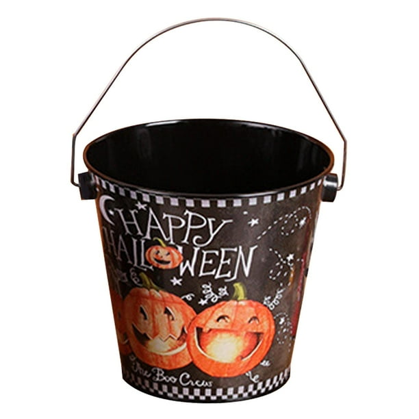 Halloween Pumpkin Buckets Portable Candy Basket Organizer Candy Bucket ...