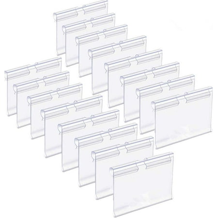 50 PCS Clear Label Holders Wire Shelf Retail Label Holder for Wire ...