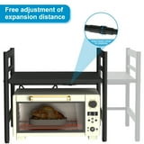 stusgo Extendable Microwave Shelf, Adjustable 2-Tier Toaster Oven Rack ...