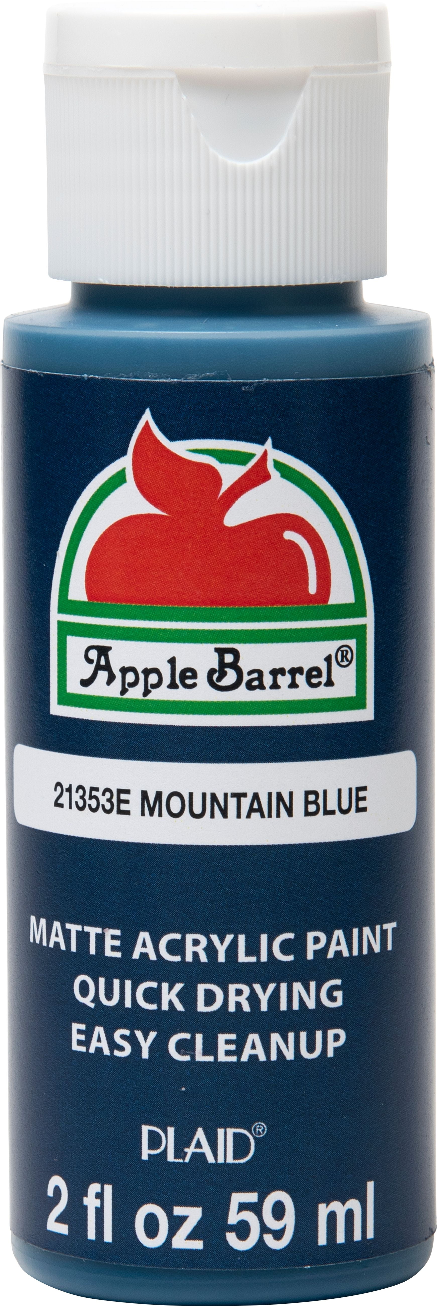 Apple Barrel Acrylic Craft Paint, Matte Finish, Mountain Blue, 2 fl oz ...