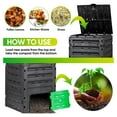 120 Gallon Large Compost Bin, BPA Free Outdoor Composting for Garden ...