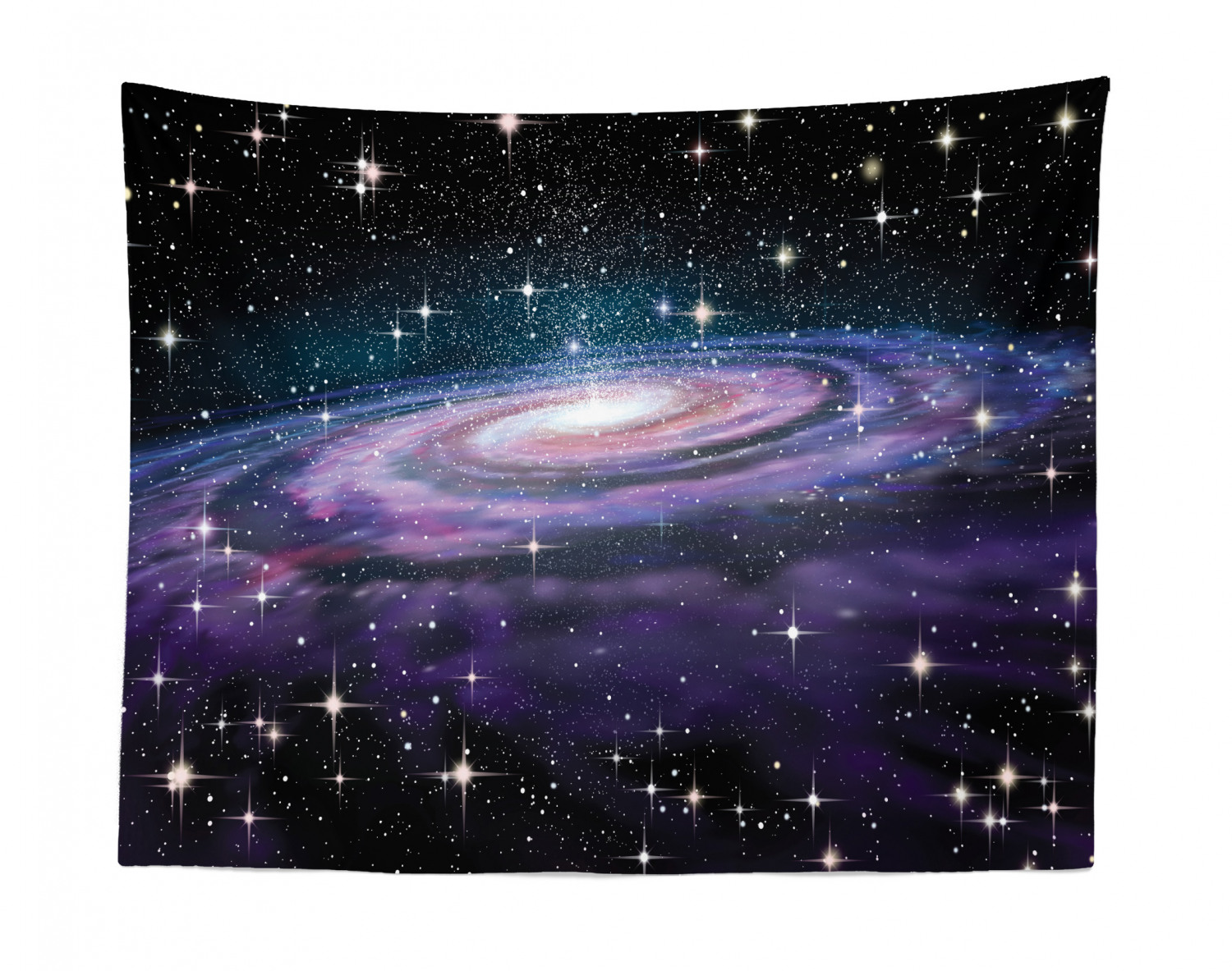 Outer Space Tapestry, Illustration of Earth and Milky Way Outer Space ...