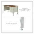 "Alera Single Pedestal Steel Desk for Home or Office, with Drawers ...