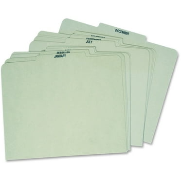 Smead Recycled Top Tab File Guides, Monthly, 1/3 Tab, Pressboard ...