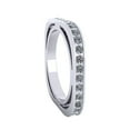 Natural 1.25Ct Round Cut Diamond Euro Square Bridal Eternity Band Ring ...