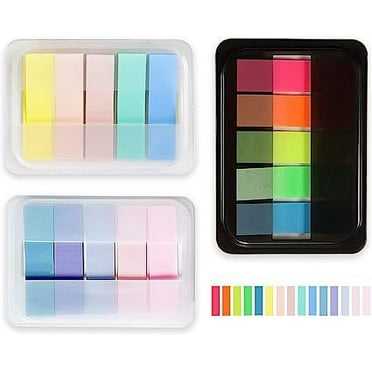 1600 Pcs Sticky Book Tabs, 60 Colors Morandi Book Tabs, Transparent ...