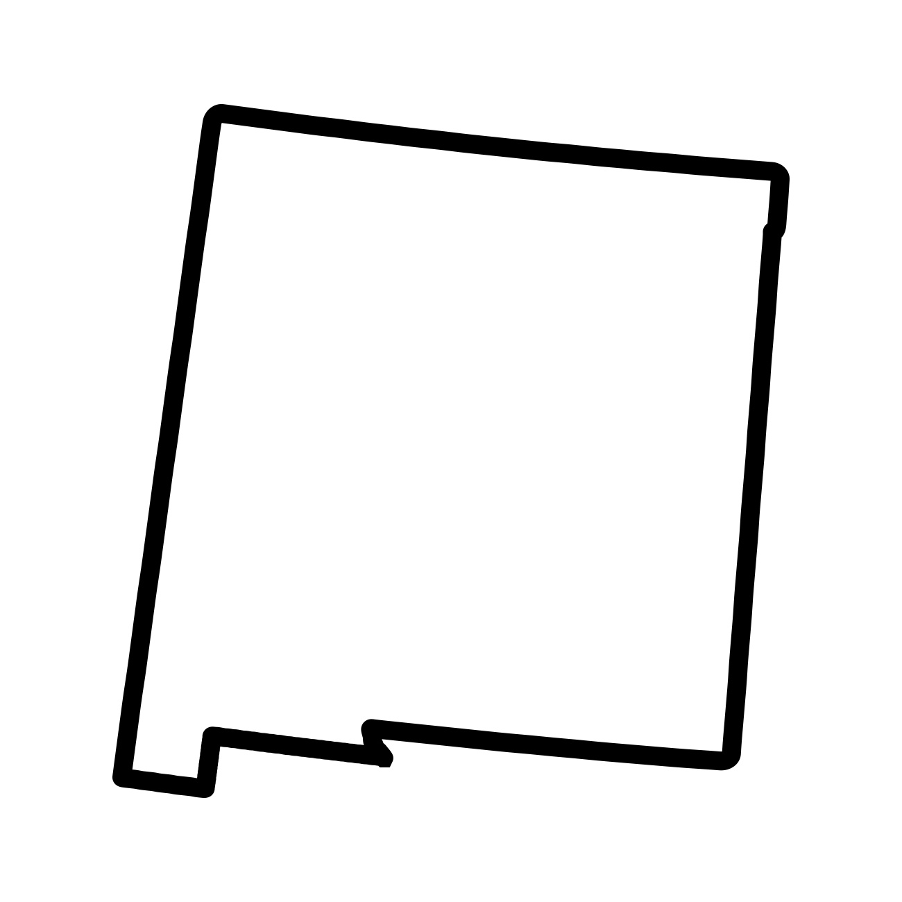 New Mexico Outline Sticker Decal Die Cut - Self Adhesive Vinyl - Weatherproof - Made in USA ...