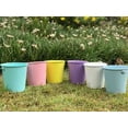 Charmed Colored Small Metal Buckets - 3-Pack Colorful Tin Pails with ...
