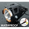 Ueasy U7 Motorcycle Driving Lights with High Low Strobe Beam Halo Rings ...