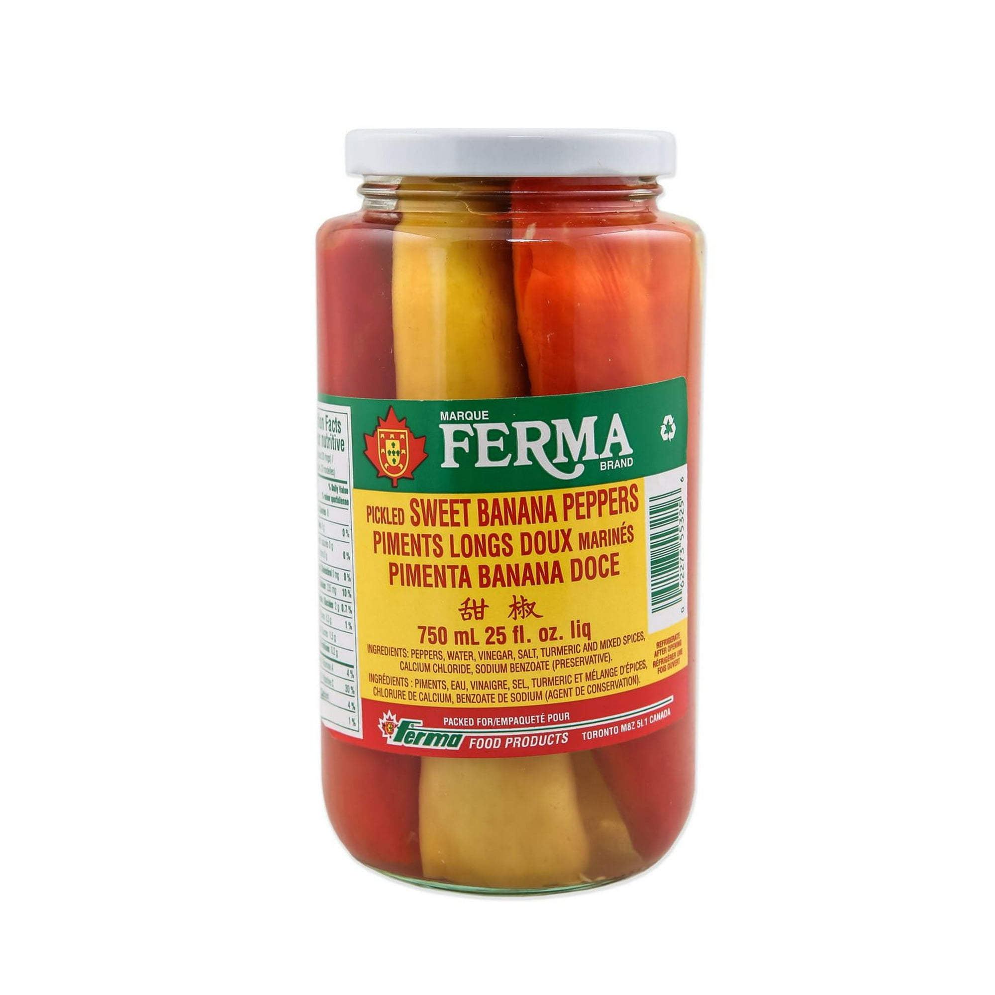 Click here for Ferma Pickled Sweet Banana Peppers 750 Ml prices