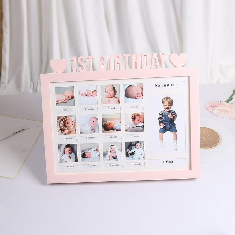 Girl First Year Photo Frame