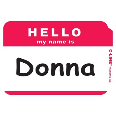 "Printable Self-Adhesive Name Badges, 2 1/3 X 3 3/8, Red ""hello"", 100 ...