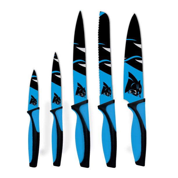 The Sports Vault - NFL 5 Piece Kitchen Knife Set, Carolina Panthers ...