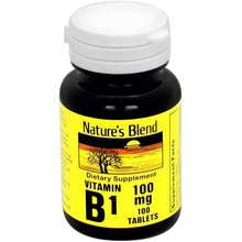 Nature's Blend Vitamin B-1 Tablets, 100 mg, 100 Count - Walmart.com ...