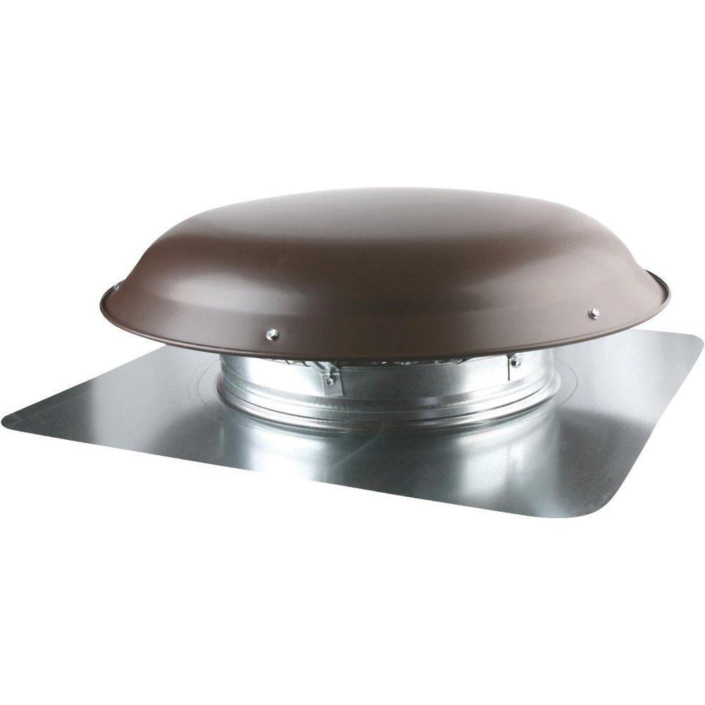 Ventamatic 1080 CFM Galvanized Steel Power Roof Mount Attic Vent Brown ...