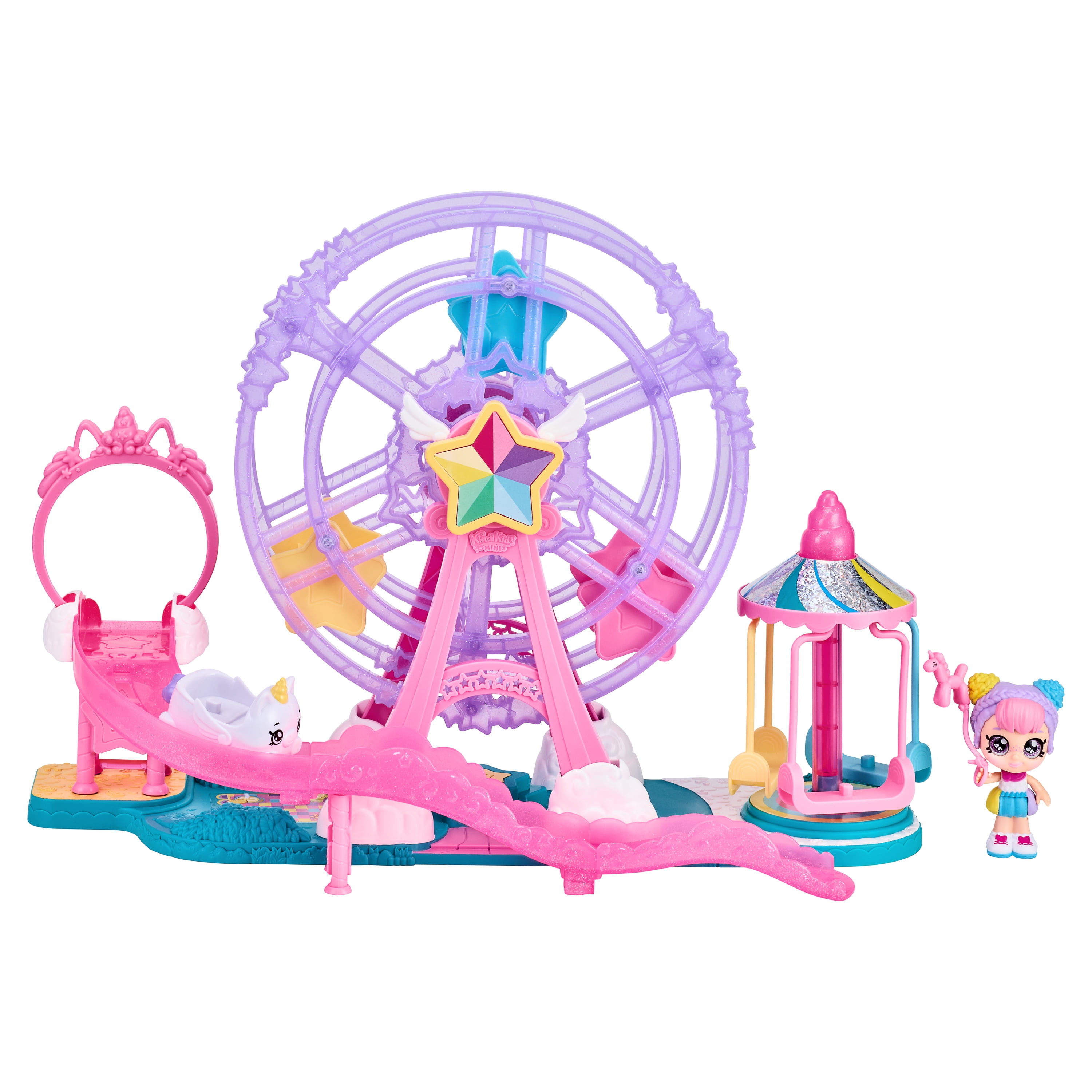Kindi Kids, Minis Collectible Carnival Ferris Wheel and Posable Rainbow ...