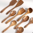 Tableware 7-Piece Teak Wood Kitchen Utensils Set for Nonstick Cookware ...