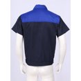 Linjinx Men's Short Sleeve Two-Tone Work Shirt Shop Shirt Motor ...
