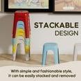 4 Pack Stackable Classroom Stools 10 Inch Nesting Plastic Stools ...