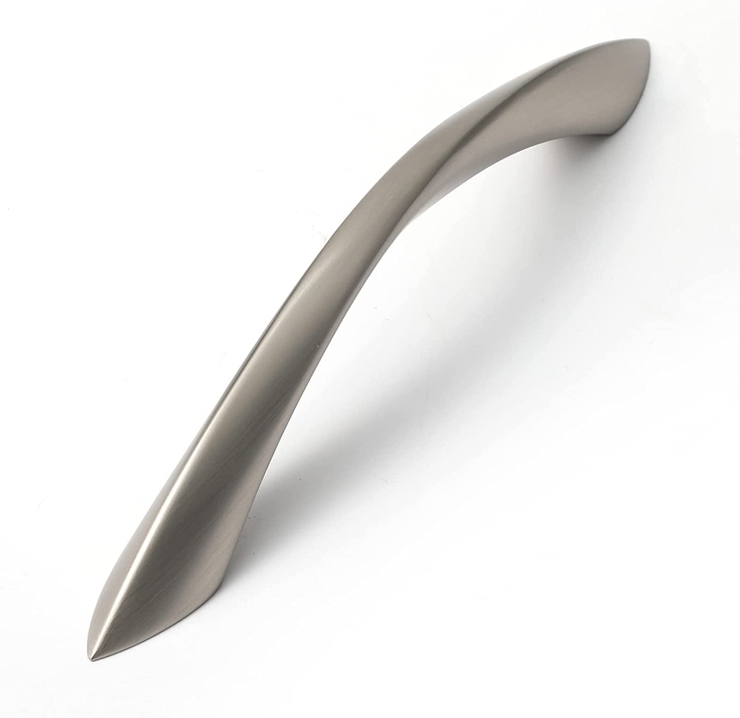 Zoizocp Brushed Nickel Cabinet Pulls 5 Inch Arch Twisted Silver Handles ...