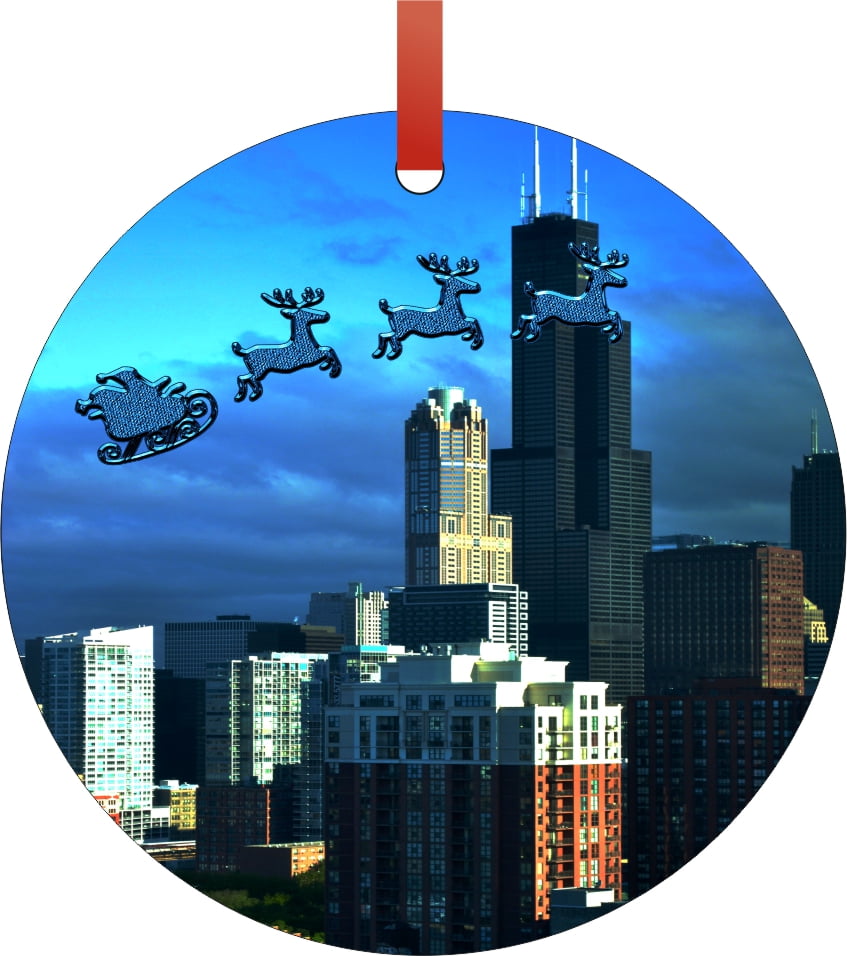 Chicago Skyline Christmas