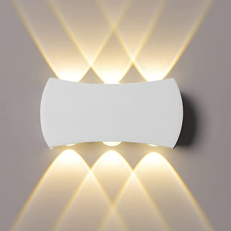 FanShow LED Indoor Wall Light 12W, Outdoor Wall Light IP65 Waterproof ...