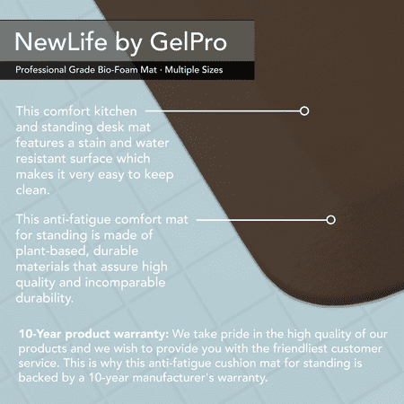 NewLife by GelPro Professional Anti-Fatigue Floor Mat 20x48 Earth ...