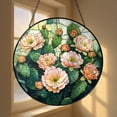 Botanical Cactus Suncatcher, Glass Window Decor, Green Plant Home ...