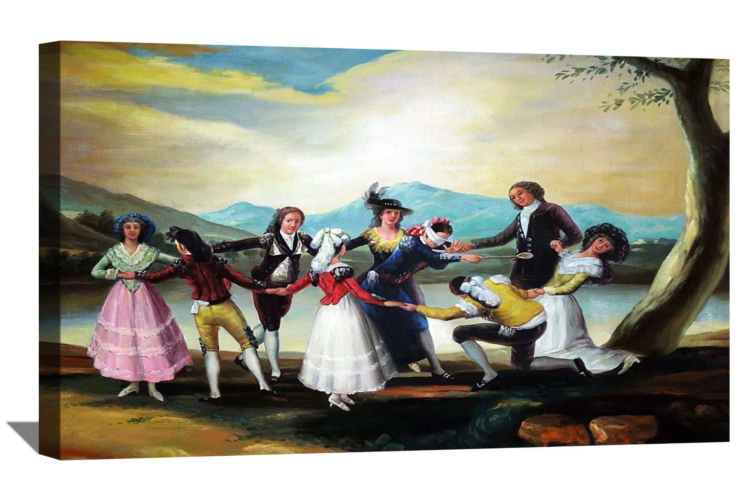 Francisco Goya Painting Art Print Blind Man'S Bluff Canvas Art Print Frame Wall Art - Walmart.com